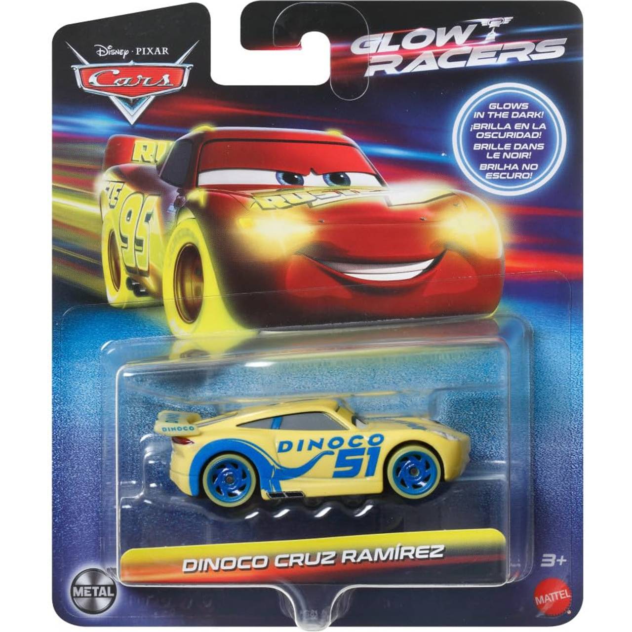 Mattel Disney Pixar Cars Glow Racers Dinoco Cruz Ramirez • Pris