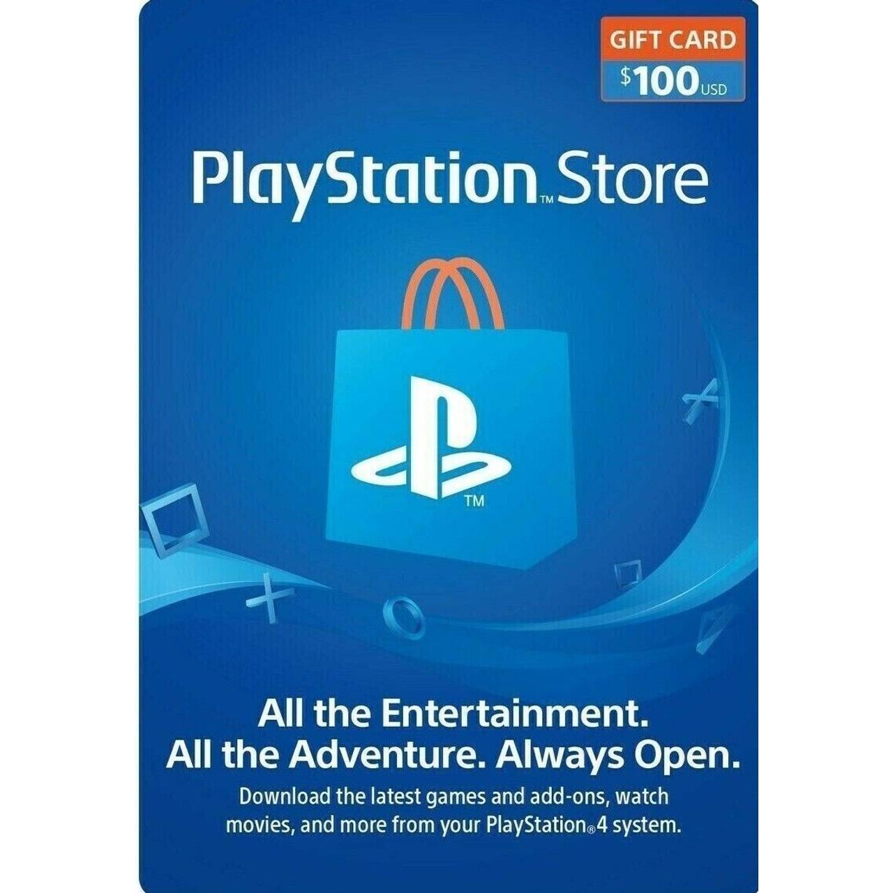 Sony playstation store $100 psn gift card ps5 ps4 ps3 • Price