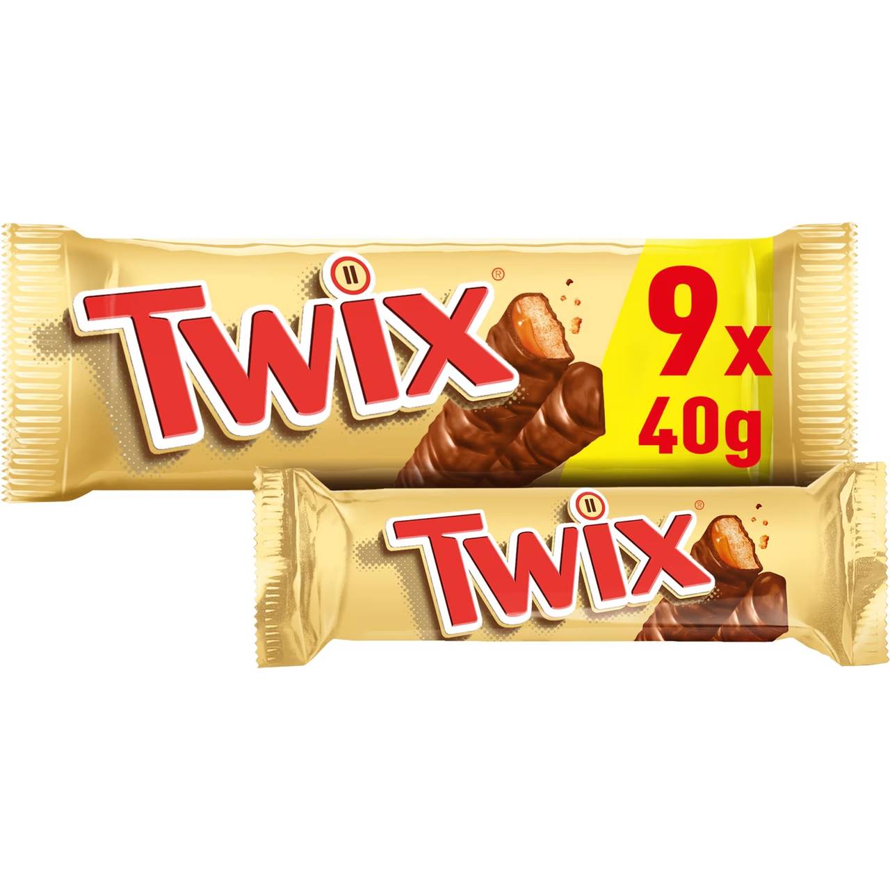 Twix Caramel & Milk Chocolate Fingers Biscuit Twin Bars 40g 9pack • Price