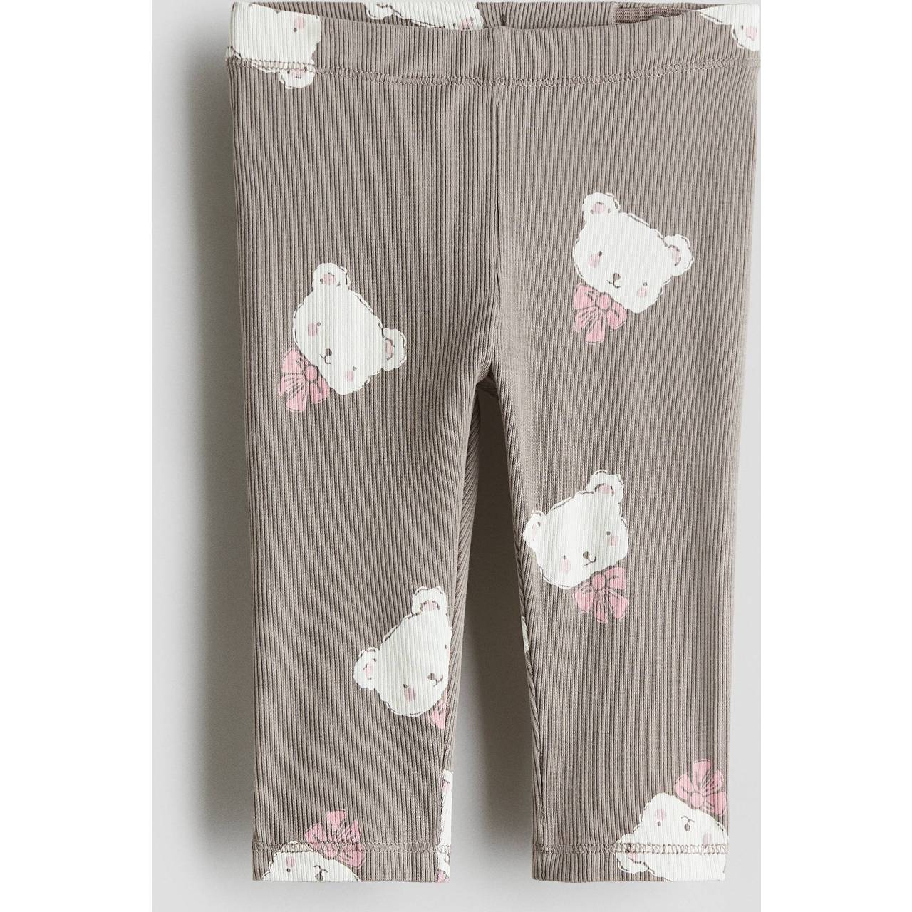 H&M Baby Mullvad Björnar Ribbade Bomullsleggings • Pris