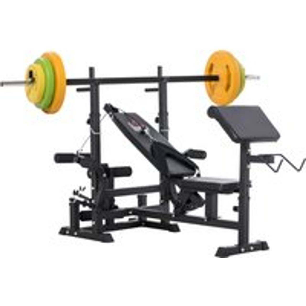 Homcom Weight Bench Adjustable Barbell Rack • Price