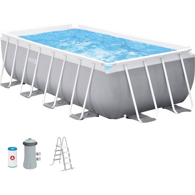 Intex Prism Frame Rectangular Pool Set 4x2x1.22m • Prix