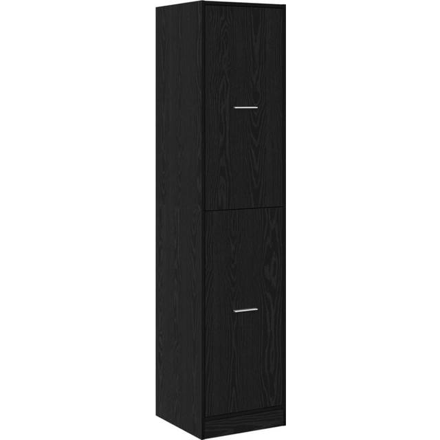 VidaXL Apotekskap Svart Eik 40 x 41 x 174.5 cm Oppbevaringsskap • Pris